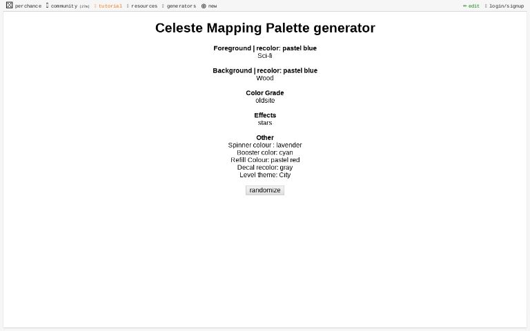 Celeste Mapping Palette generator