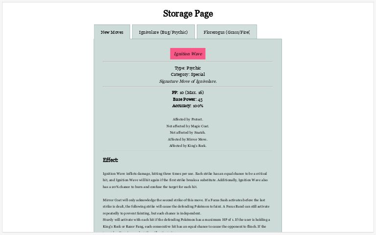 Storage Page ― Perchance Generator