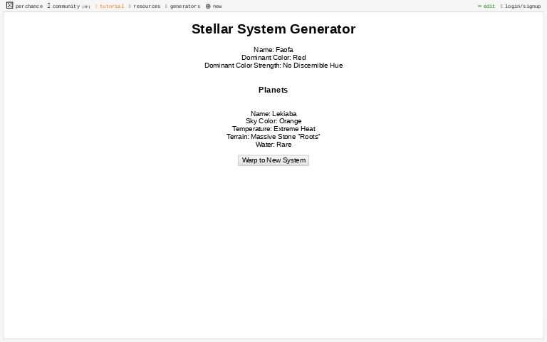 Stellar System Generator