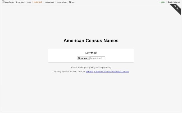 American Census Names ― Perchance Generator