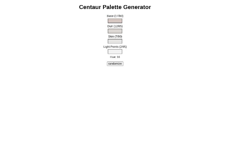 Centaur Palette Generator