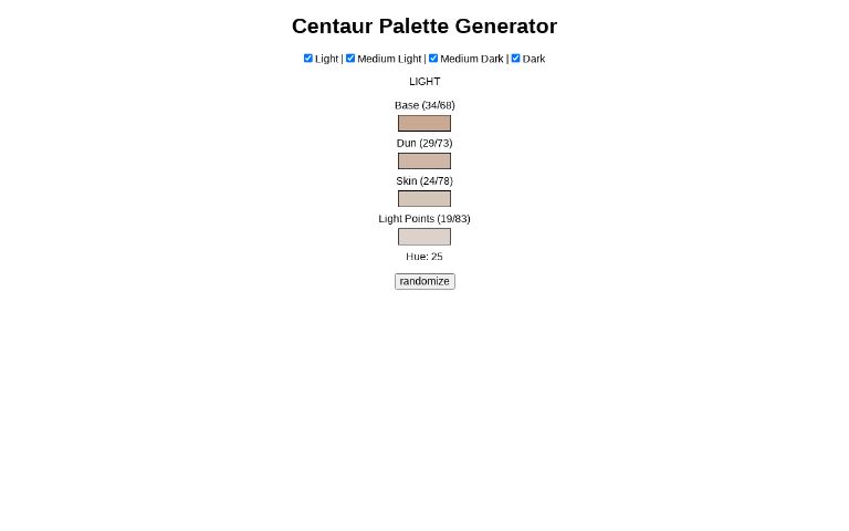 Centaur Palette Generator