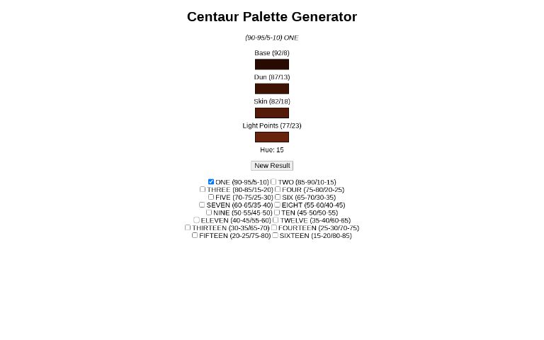 Centaur Palette Generator