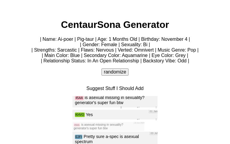 CentaurSona Generator