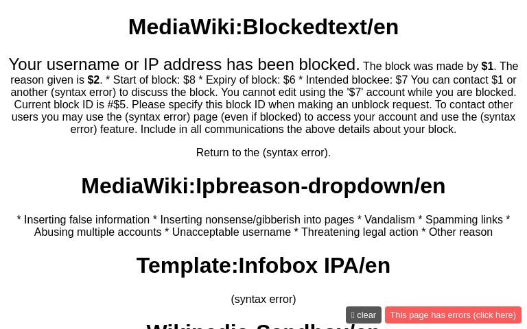 MediaWiki:Blockedtext/zh-hant ― Perchance Generator