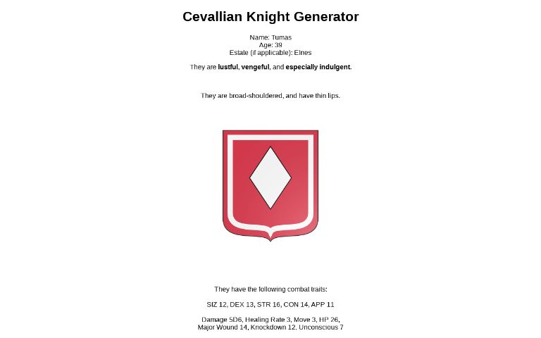 Cevallian Knight Generator