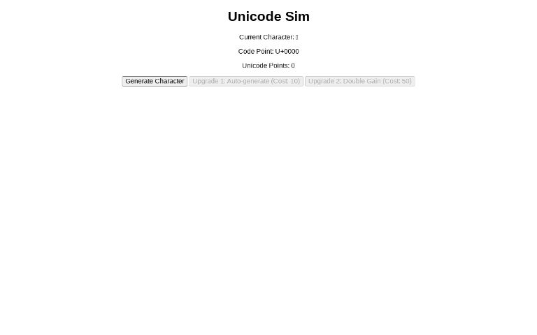 Unicode Sim ― Perchance Generator