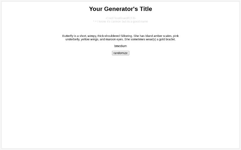 Cfb Wingsoffire Story ― Perchance Generator