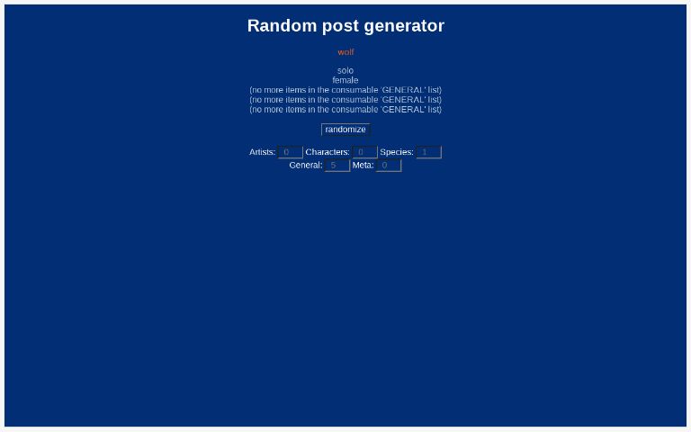 Random post generator