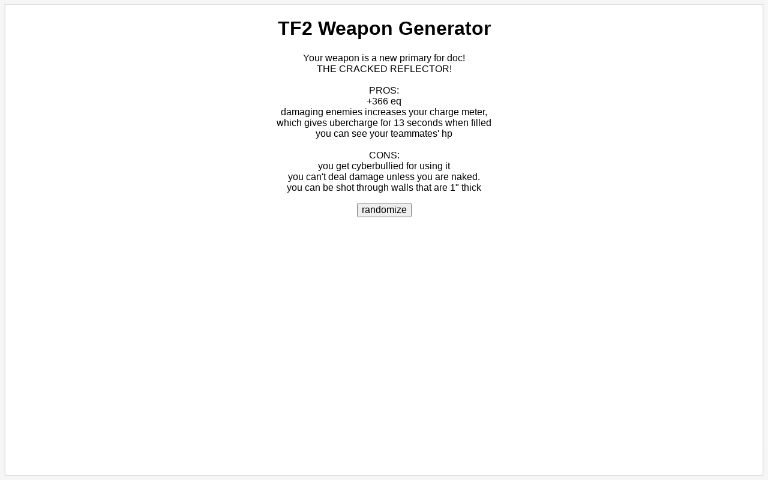 TF2 Weapon Generator