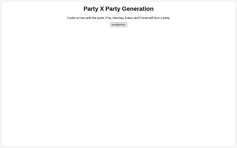 Party X Party Generation