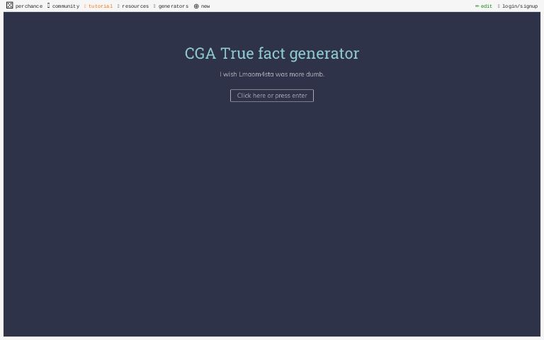 CGA True fact generator