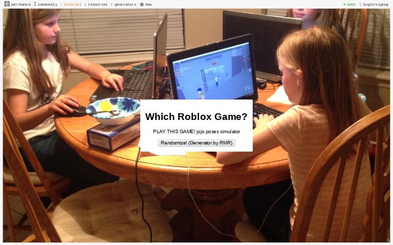 Which Roblox Game? ― Perchance Generator