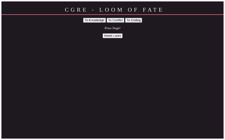 CGRE - Loom of Fate ― Perchance Generator