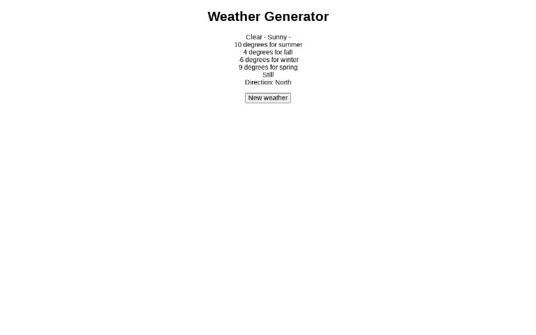 Weather Generator