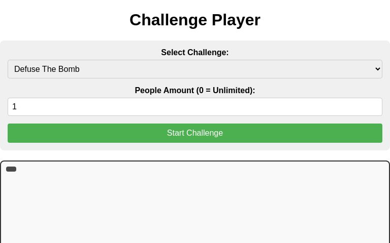 Challenge Player ― Perchance Generator
