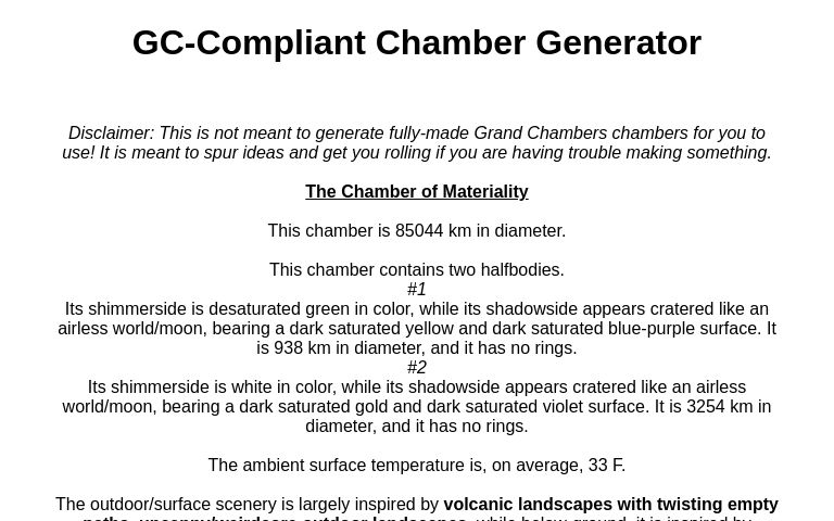 GC-Compliant Chamber Generator