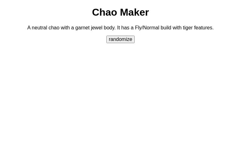 Chao Maker ― Perchance Generator