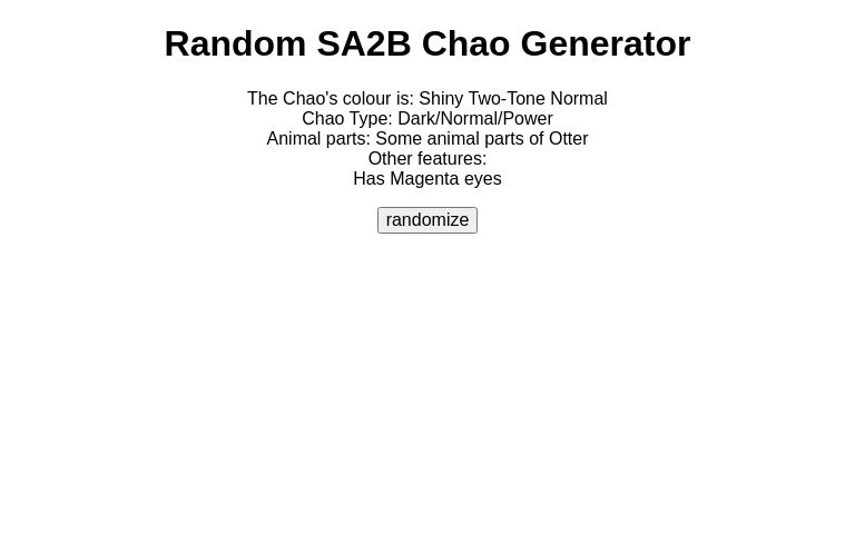 Random SA2B Chao Generator