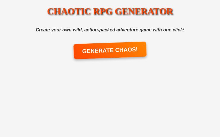 CHAOTIC RPG GENERATOR