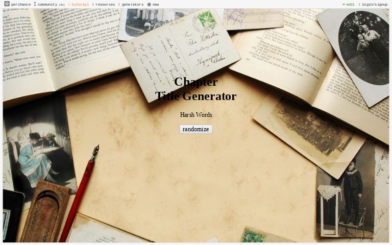 Chapter Title Generator