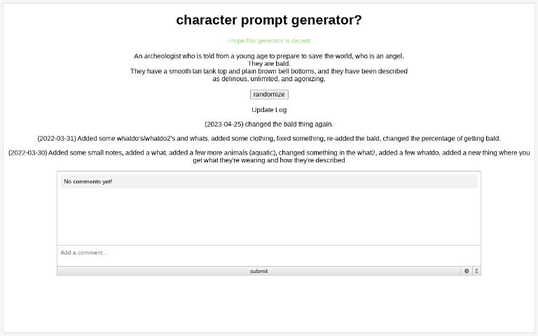 character prompt generator?