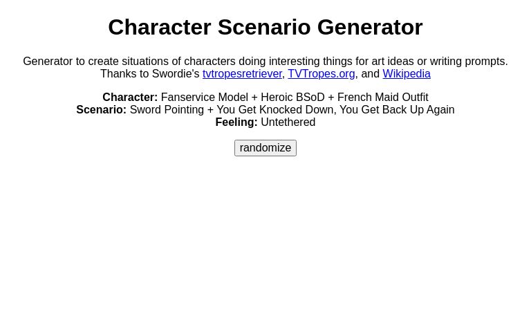 Character Scenario Generator