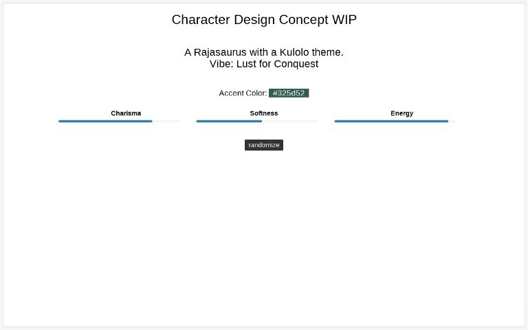 Character Design Concept WIP ― Perchance Generator