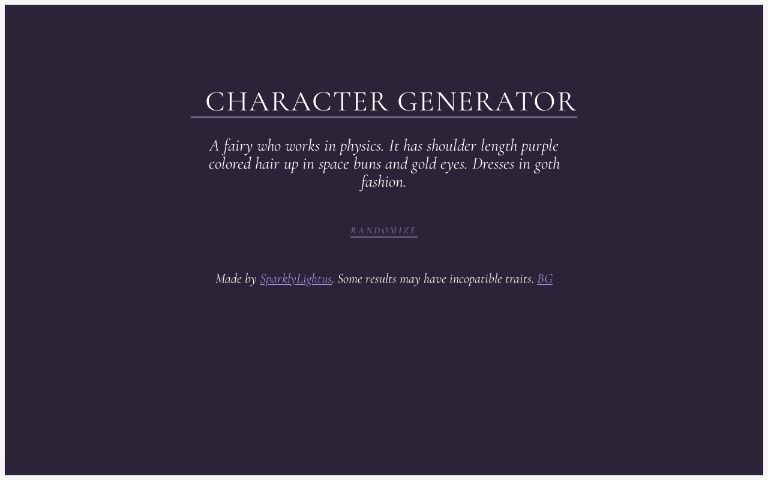 Character Generator