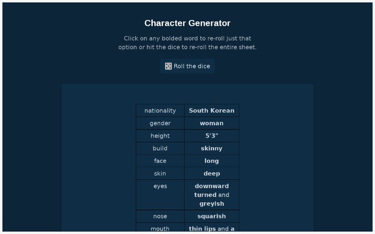 Character Generator