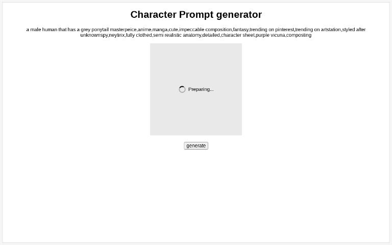 Character Prompt generator