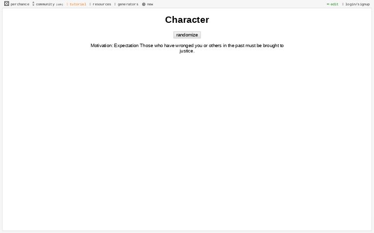 Character ― Perchance Generator
