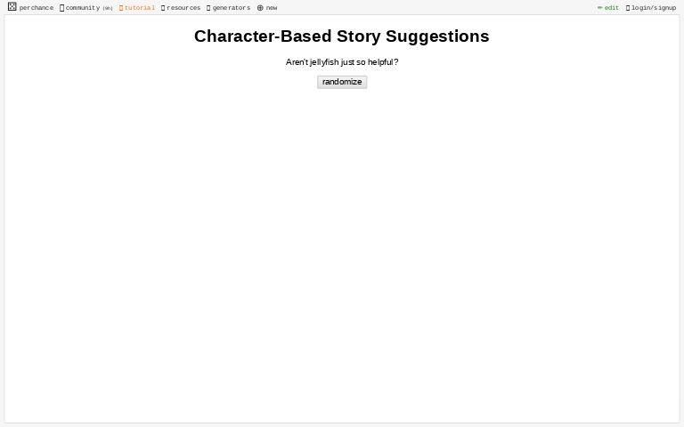 Character-Based Story Suggestions ― Perchance Generator