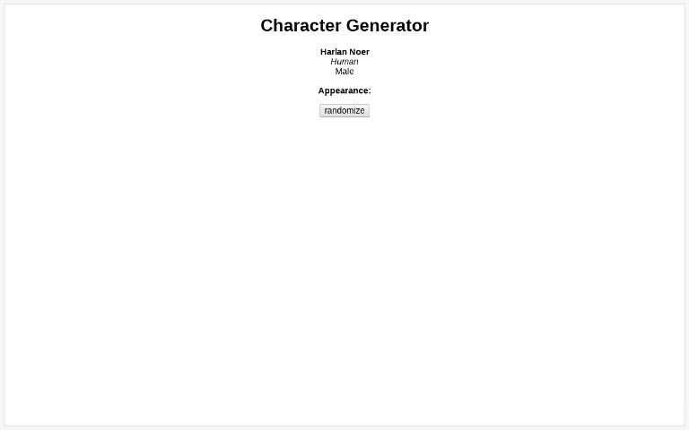 Character Generator