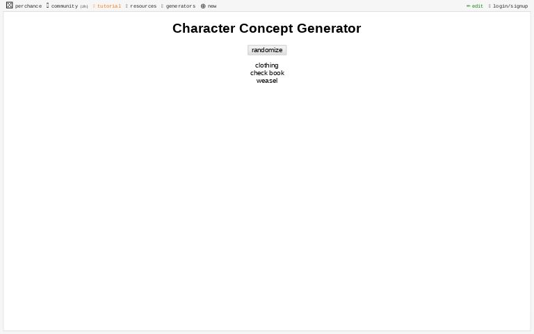 Character Concept Generator