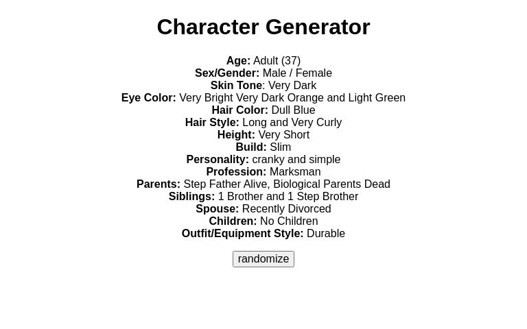 Character Generator