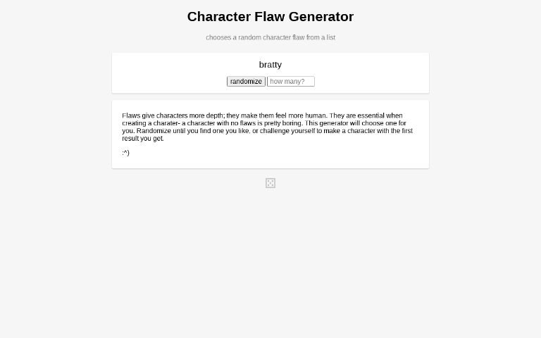 Character Flaw Generator