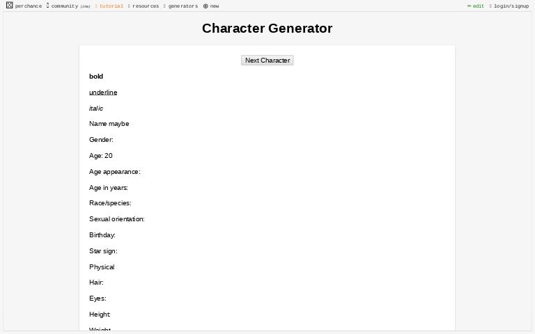 Character Generator