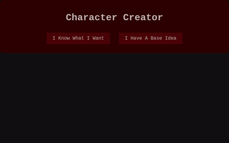 Character Creator ― Perchance Generator