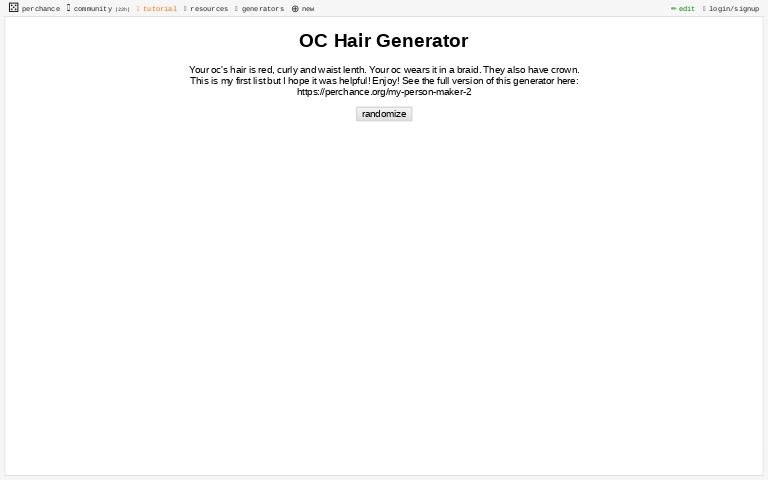 OC Hair Generator