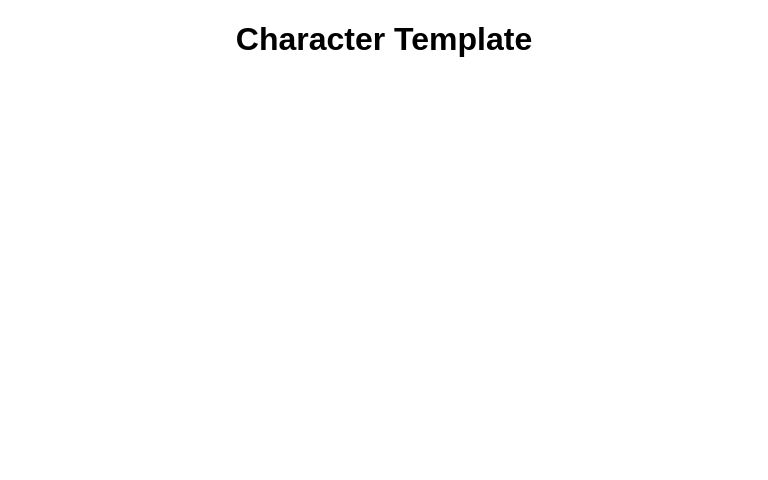 Character Template ― Perchance Generator