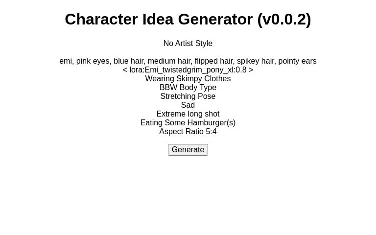 Character Idea Generator V002 