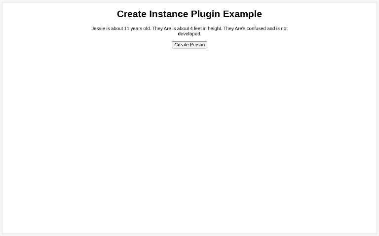 Create Instance Plugin Example