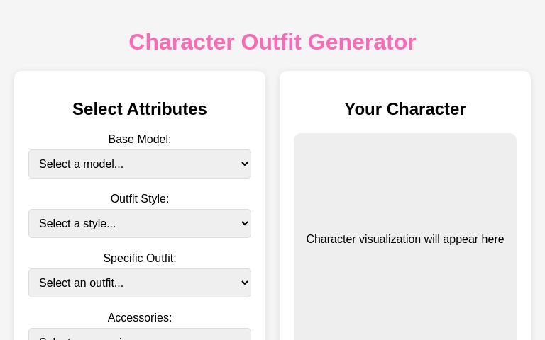 Character Outfit Generator