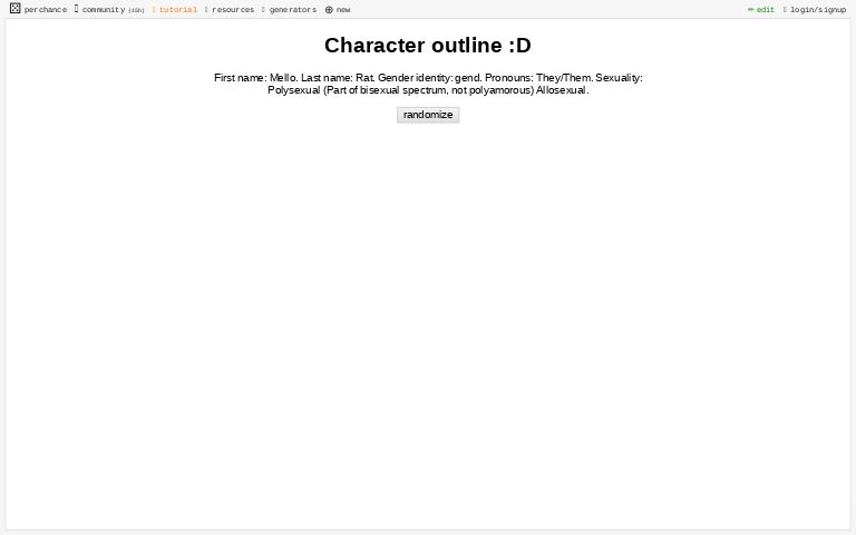 Character outline :D ― Perchance Generator