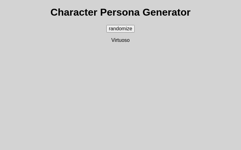 Character Persona Generator