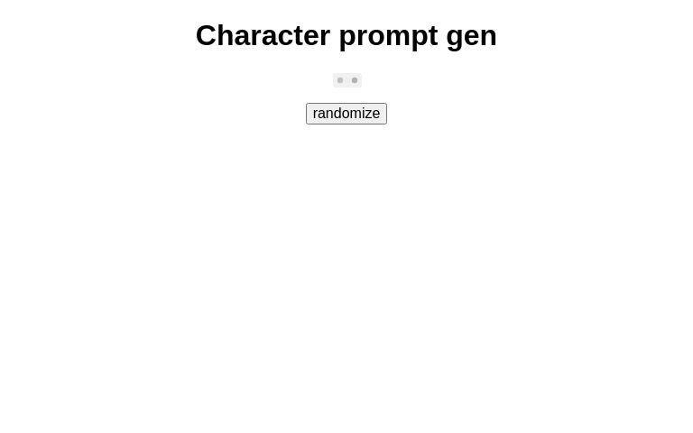 Character prompt gen