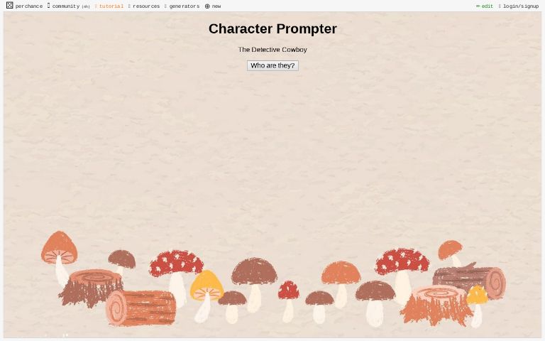 Character Prompter ― Perchance Generator