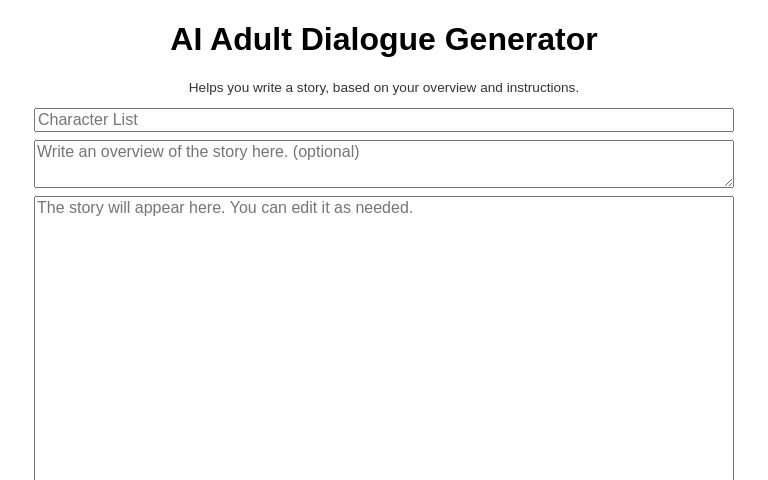 AI Adult Dialogue Generator