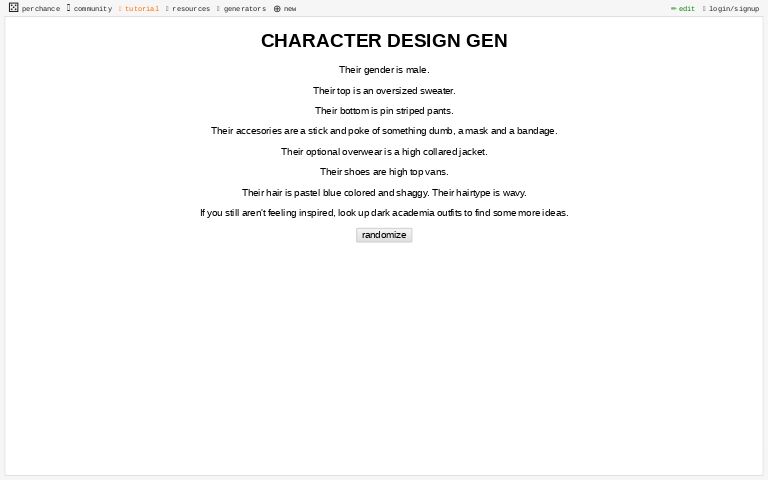 CHARACTER DESIGN GEN